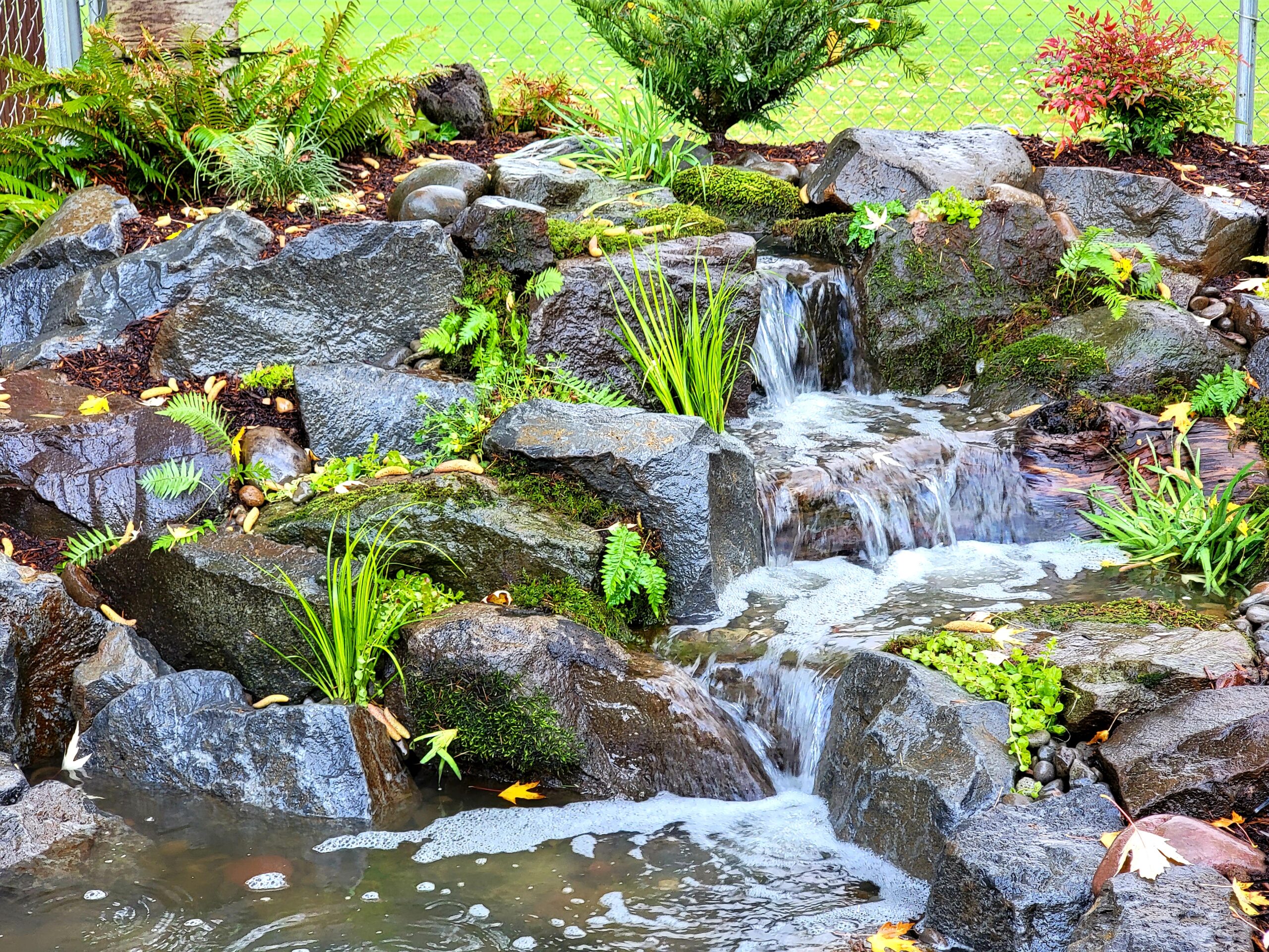 Natural Ponds And Waterfalls